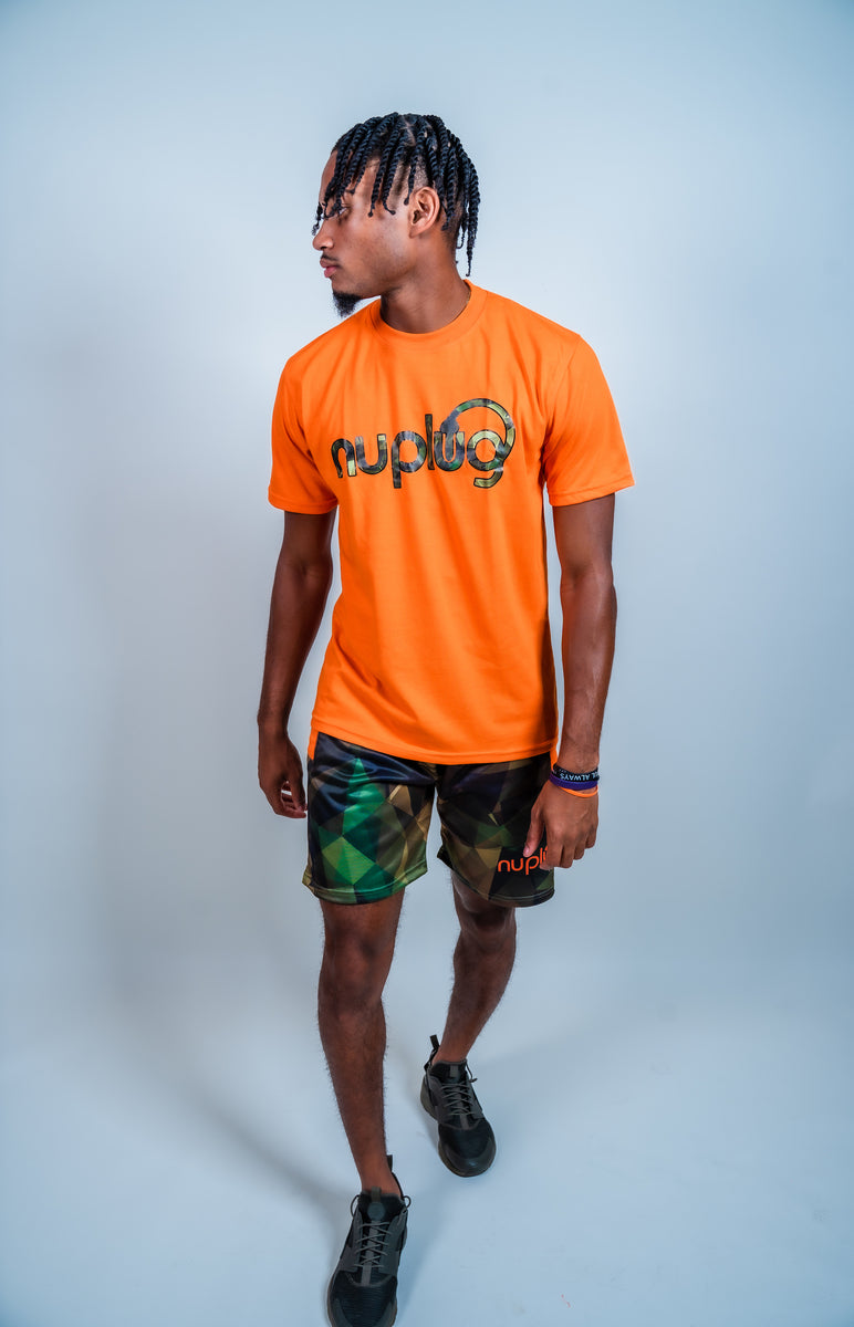 Orange Camo Plug Short Set – nuplug-apparel